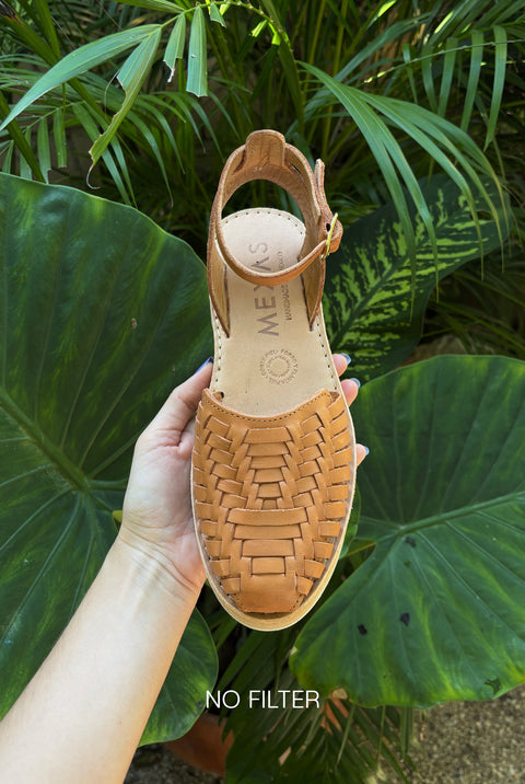 MEXAS CHETUMAL CAMEL | Alpargatas de piel camel para mujer